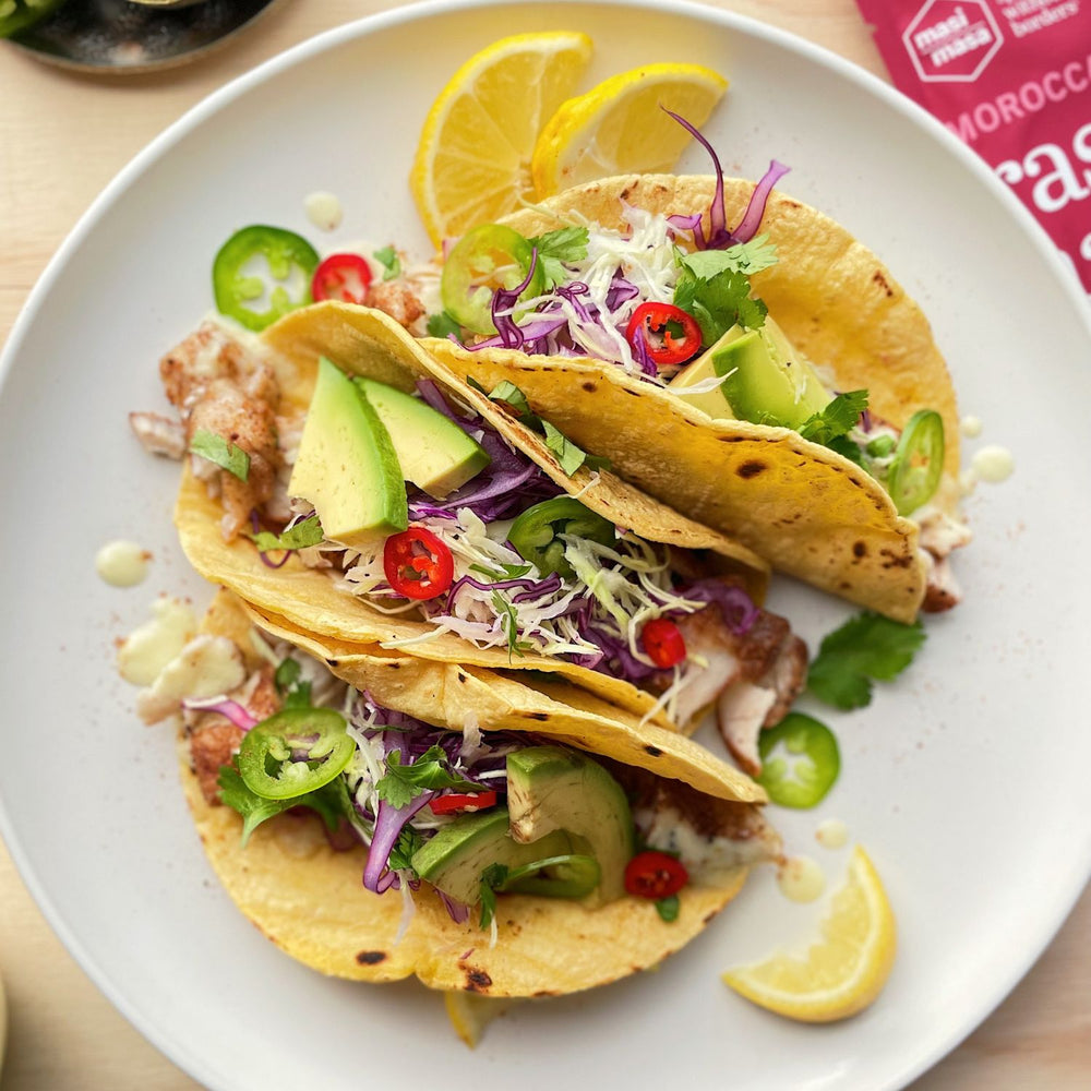 Moroccan Fish Tacos - Masi Masa: Spice Without Borders